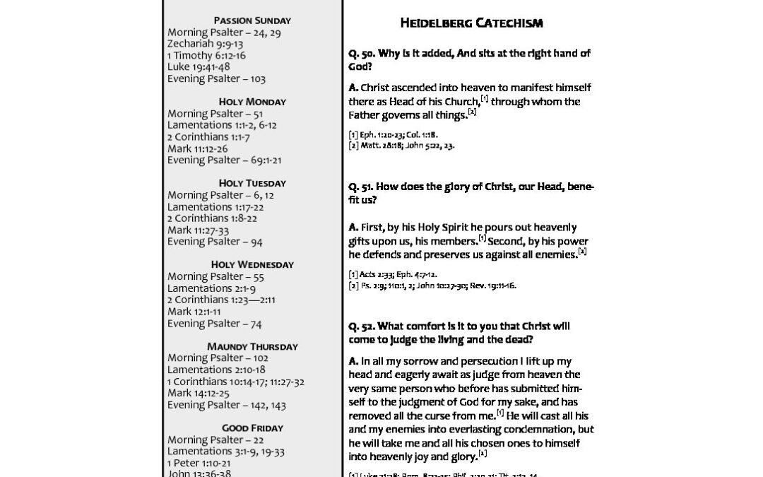 Holy Week 2020 | Redeemer Presbyterian Church Austin Texas